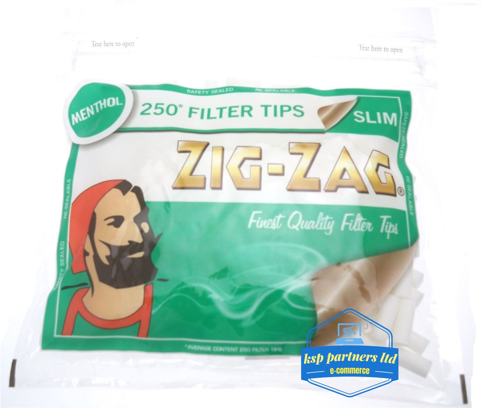 Zigzag Slim Menthol Filter Tip 450 Tips - KSP Partners Ltd